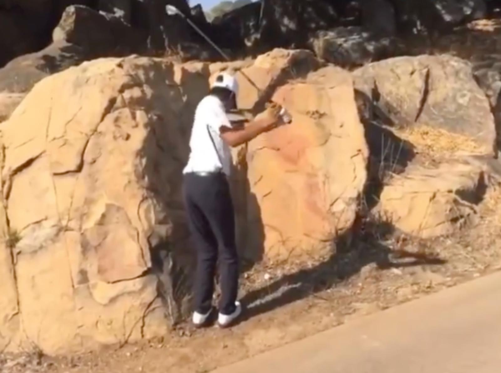 This is simultaneously the best and worst recovery shot ever hit ...