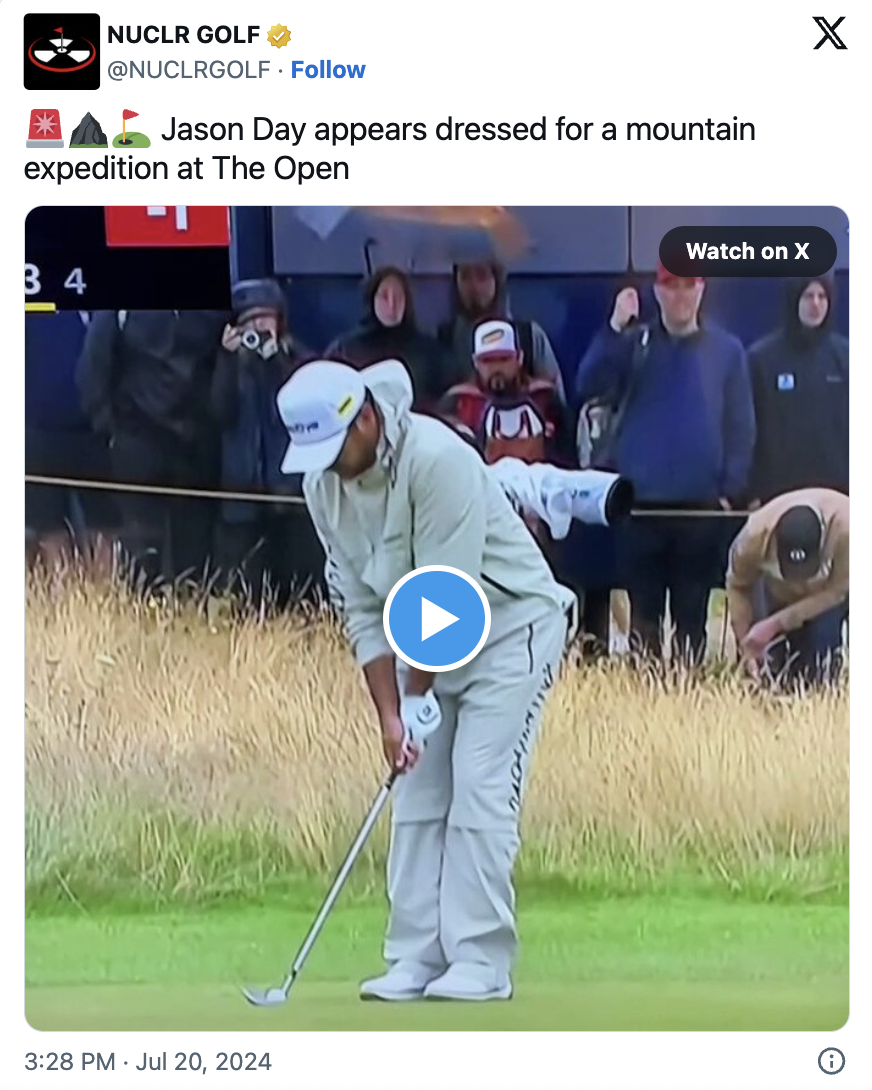 Open Championship 2024: Jason Day's latest Malbon outfit has the ...