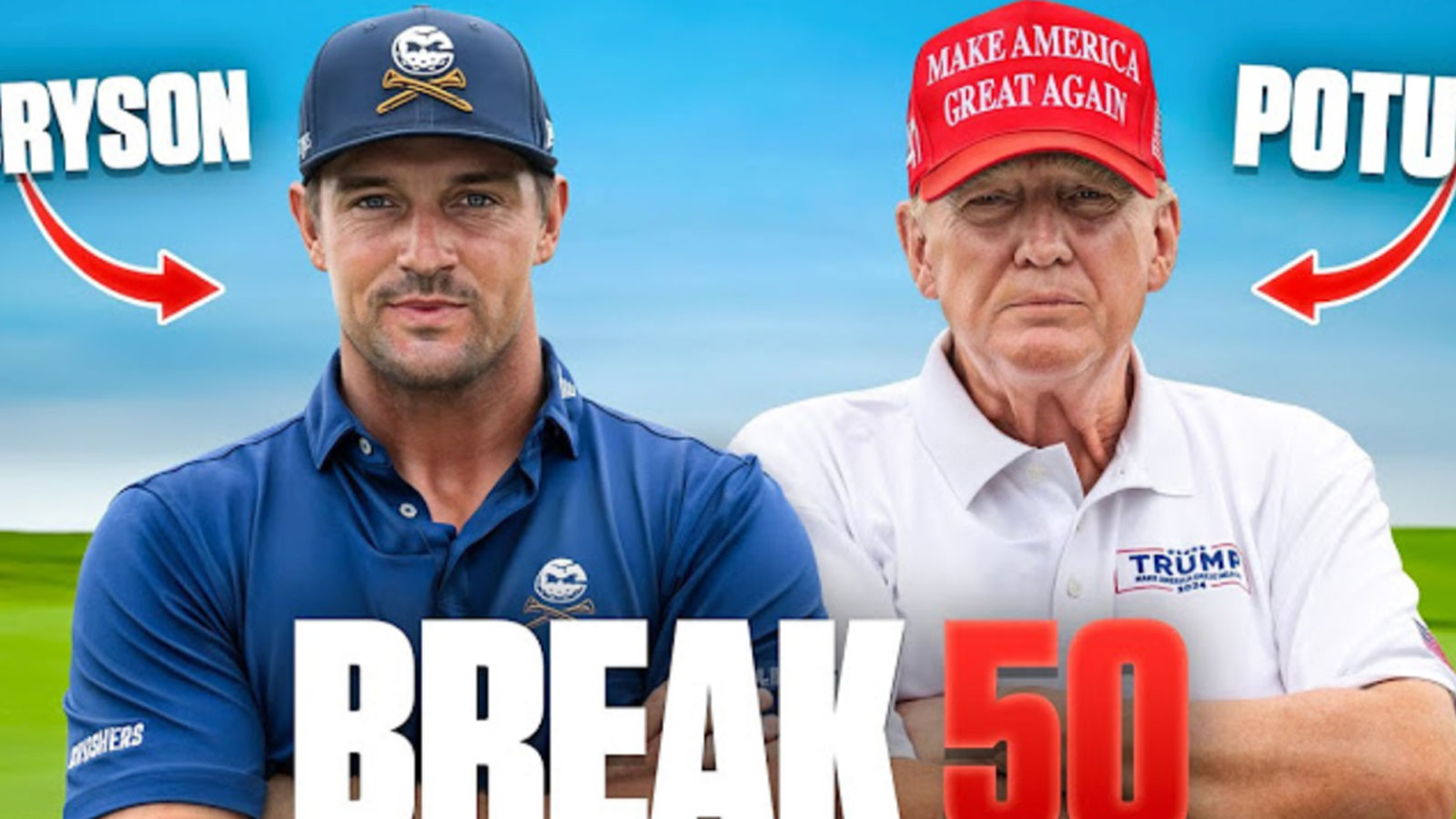 WATCH: Bryson DeChambeau and Donald Trump(!) attempt to break 50 from ...